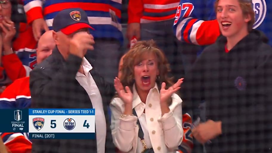 Cameras Caught Brad Marchand's Mom Absolutely Loving His Game-Winning ...