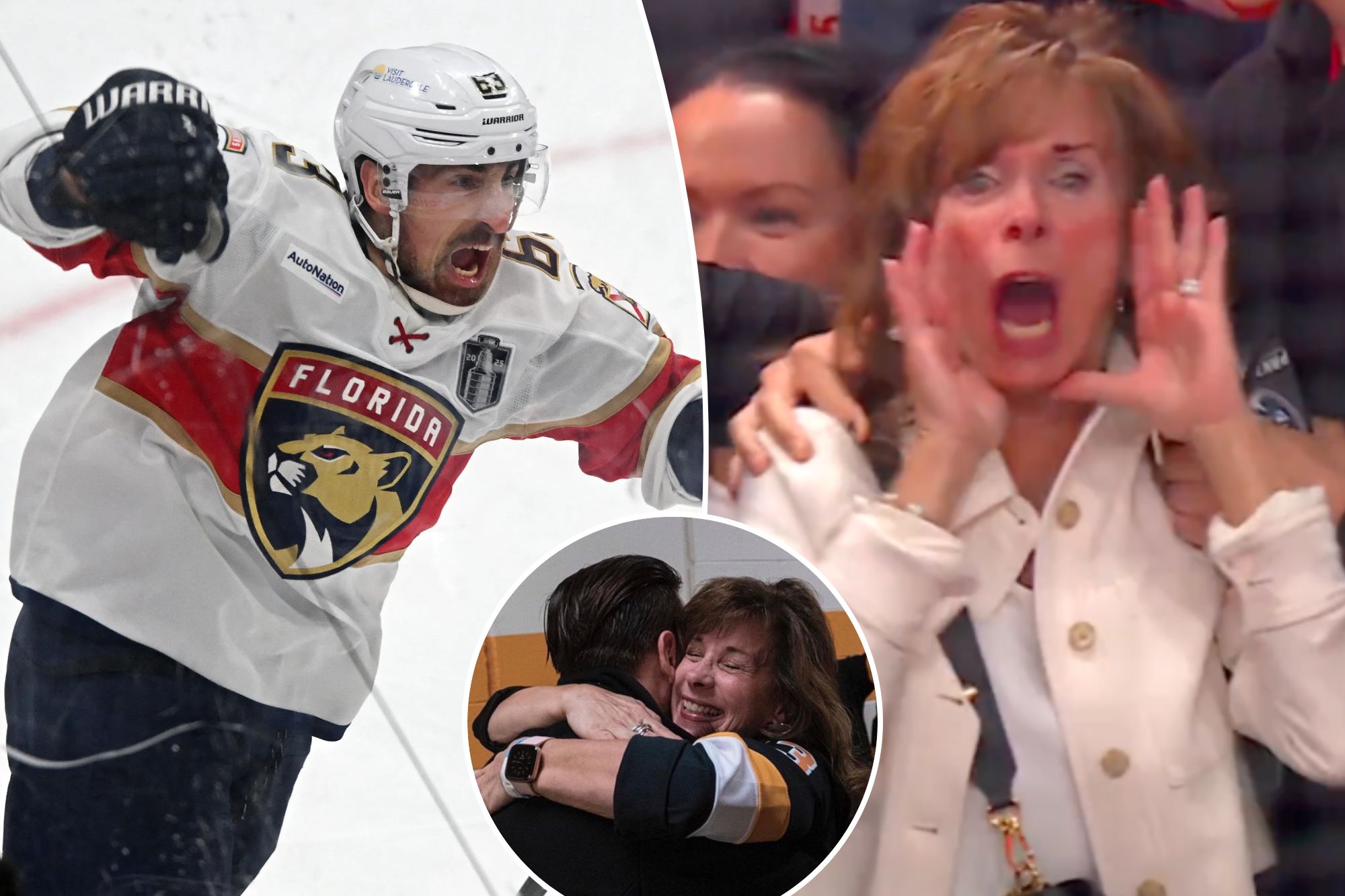 Brad Marchand’s mom goes nuts after his Game 2 heroics as Panthers star ...
