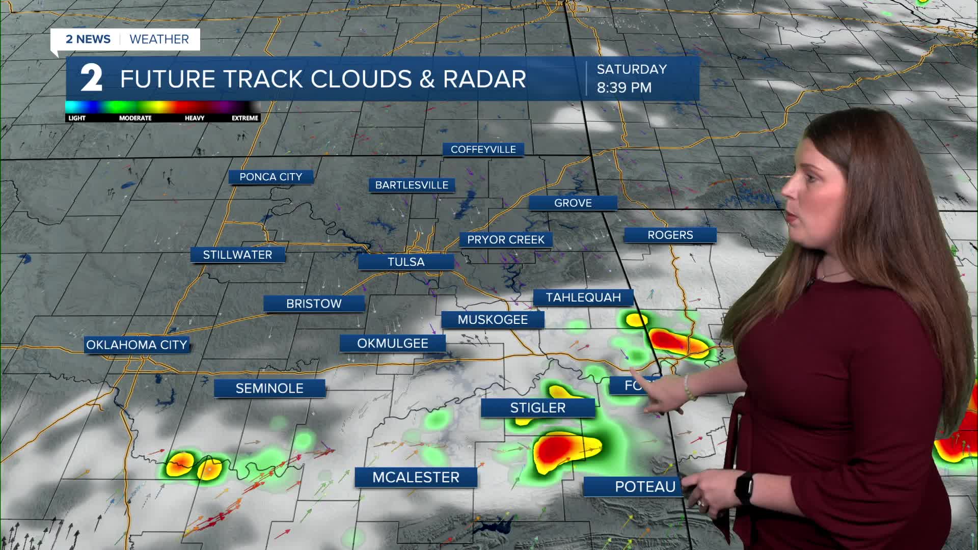 Morning storms clear, humid and warm afternoon expected