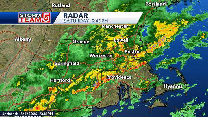 Downpours on Saturday could lead to some flooding in parts of Mass.