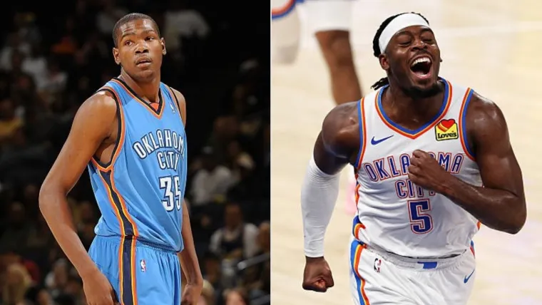 Thunder fan creates Lu Dort jersey with Kevin Durant Jersey and some tape