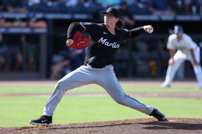 Marlins’ Ryan Weathers gets drilled in the head by own catcher in scary ...