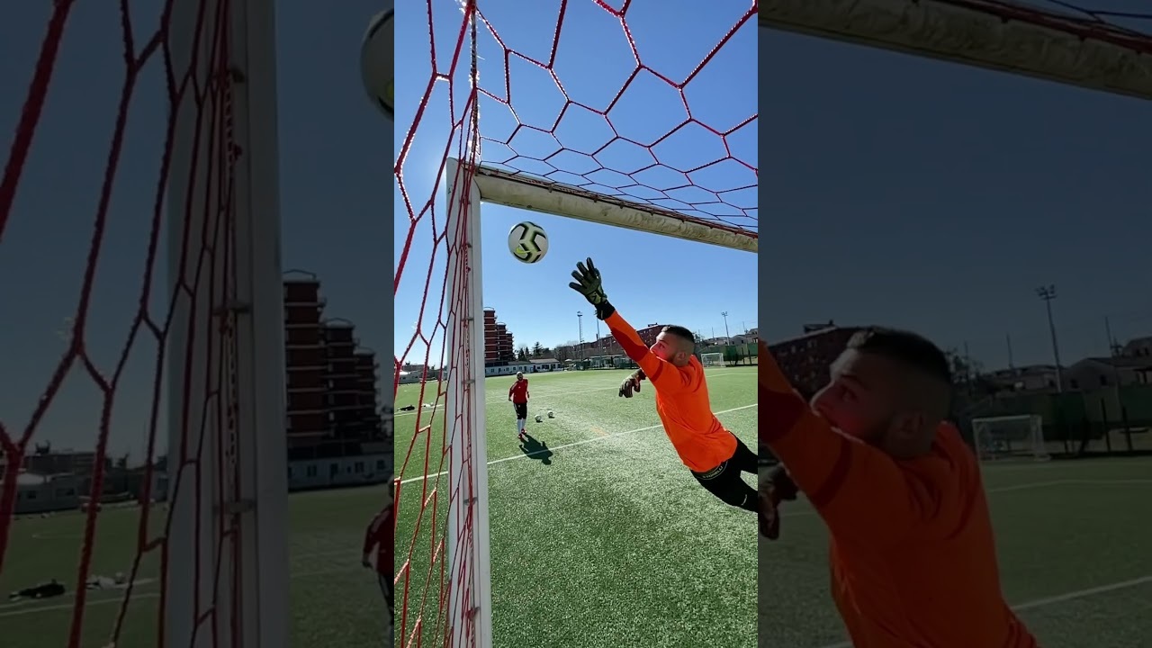 Goalkeeper makes an INSANE save #shorts