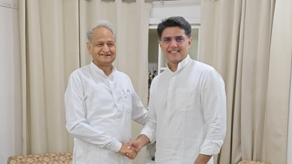 Sachin Pilot breaks ice with Ashok Gehlot after 5 years. Courtesy ... Sachin Pilot breaks ice with Ashok Gehlot after 5 years. Courtesy ...