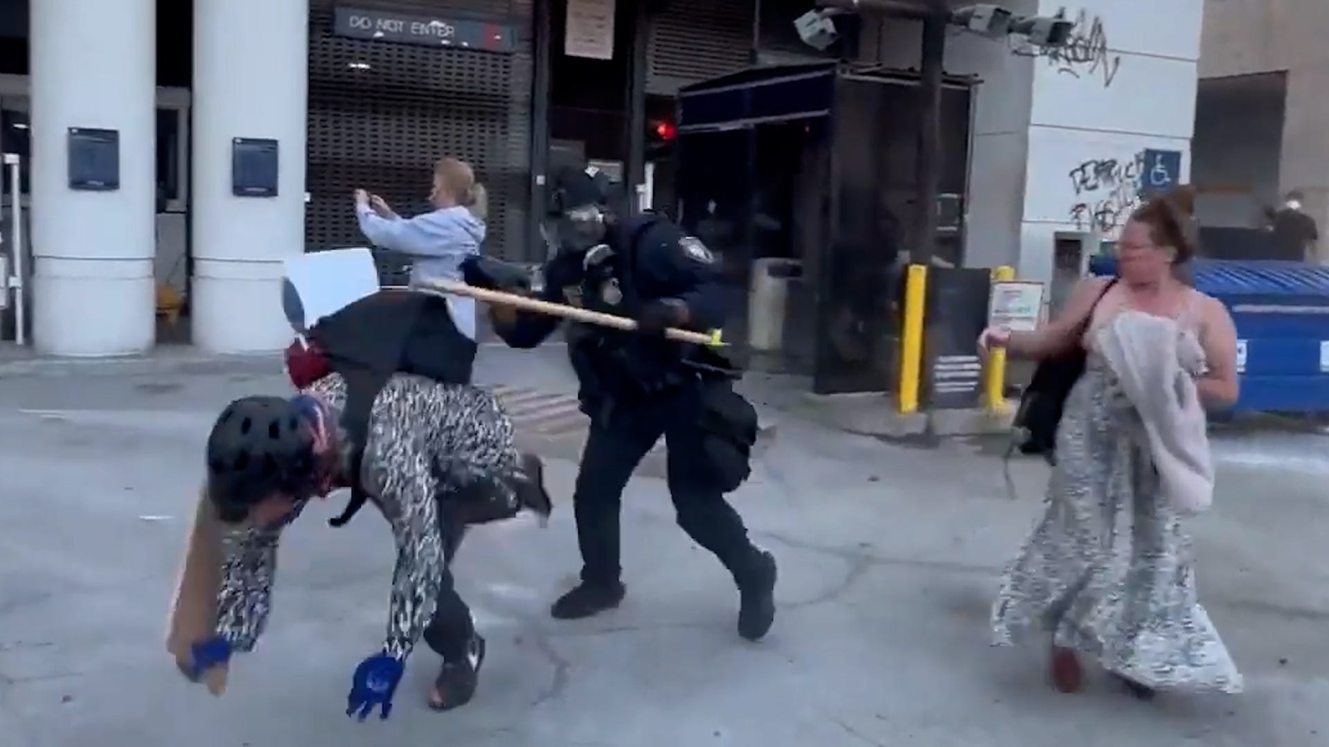 Watch: Protesters and police clash in ICE raids