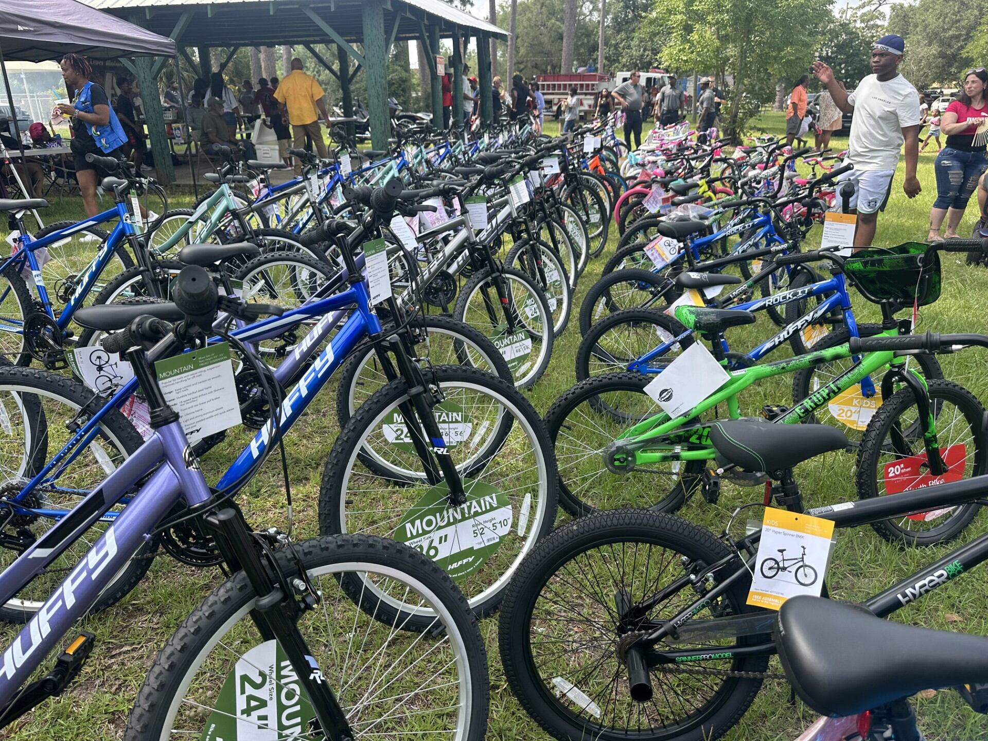 Dozens of kids receive free bikes in community giveaway