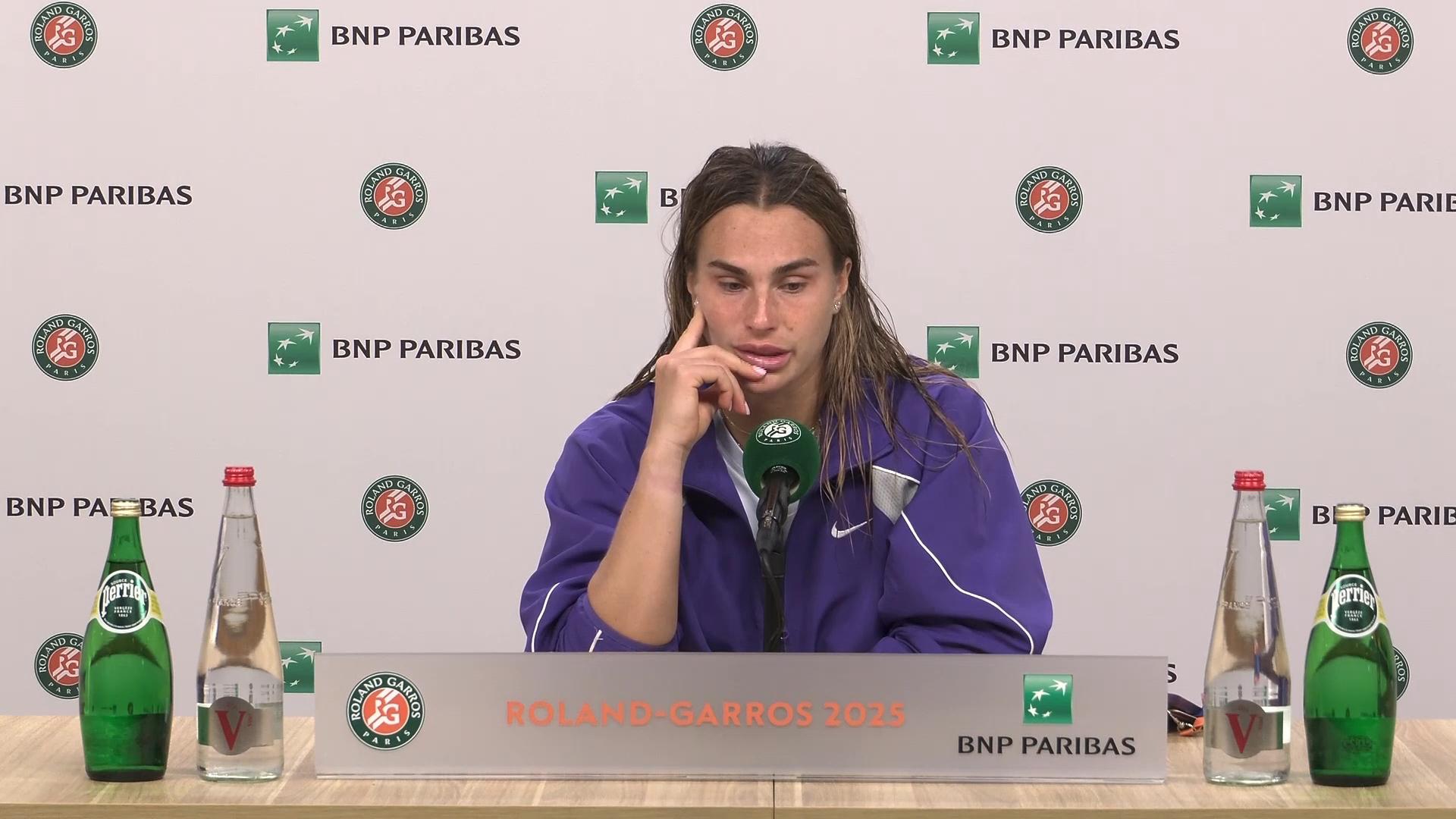 'The worst final I ever played' - Sabalenka on French Open final defeat