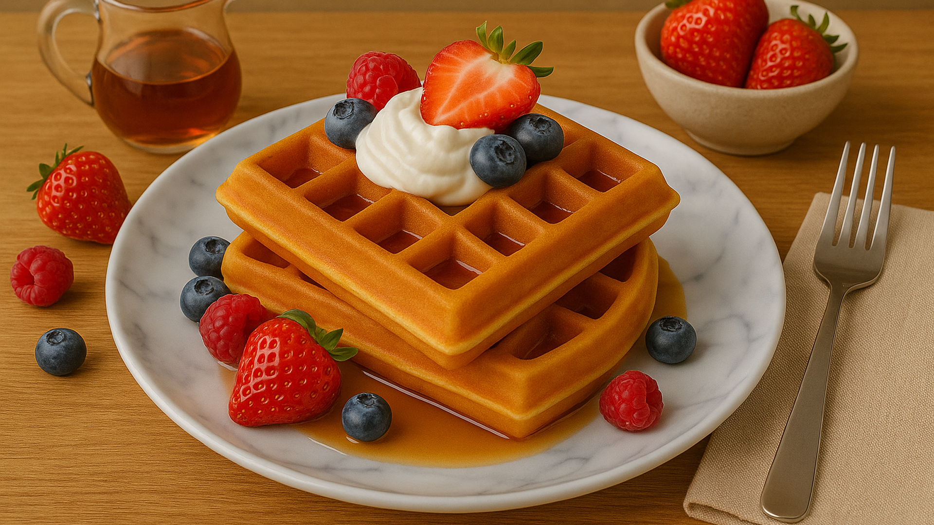 Main Highlight — Honey Butter Belgian Waffles