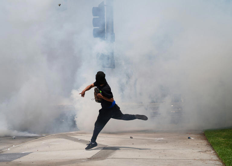 National Guard face protesters hours after arriving in LA on Trump’s orders