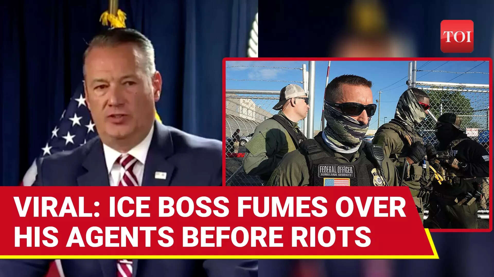 US Riots: ICE Boss Marches Back To Podium, Clashes With Reporters Over ...