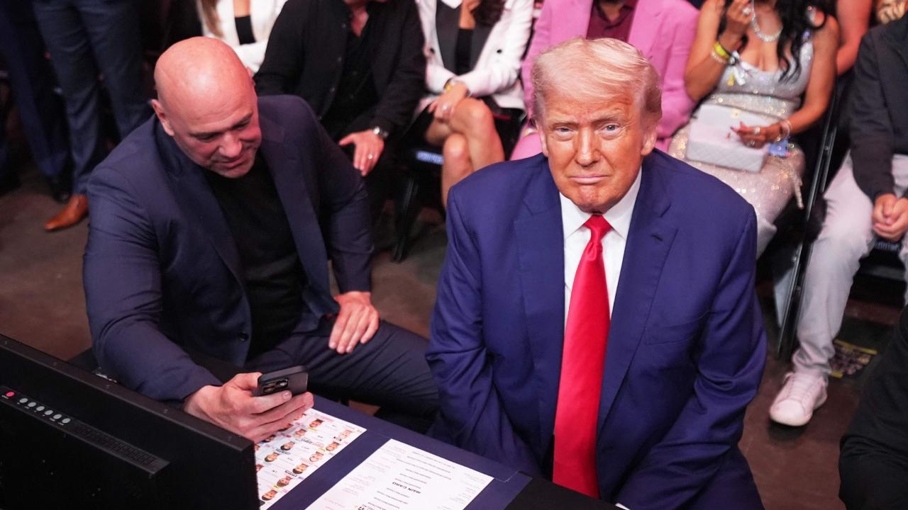 In Photos Donald Trump attends UFC championship fight in New Jersey