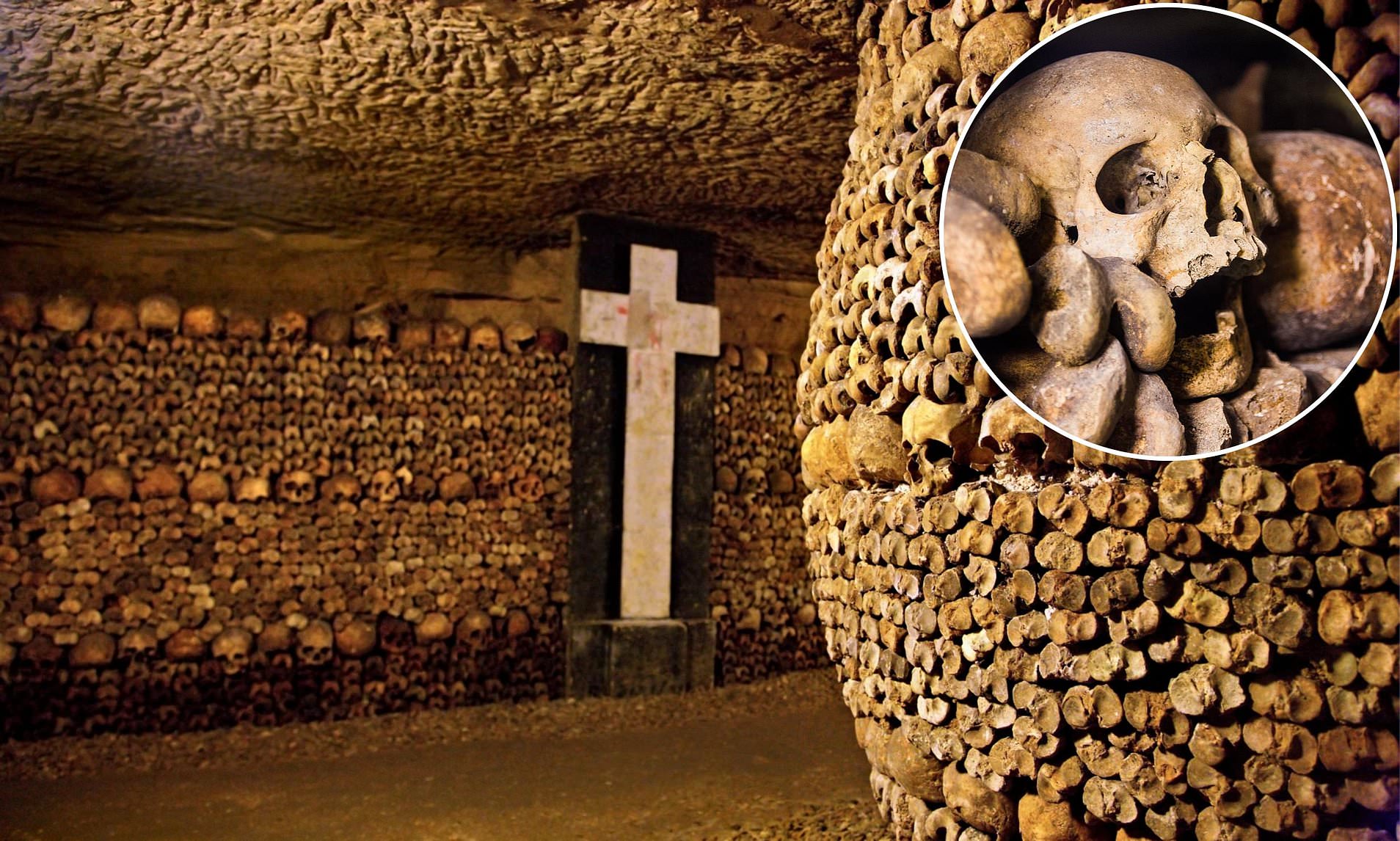 The six million skeletons hidden in over 150 miles of tunnels under ...