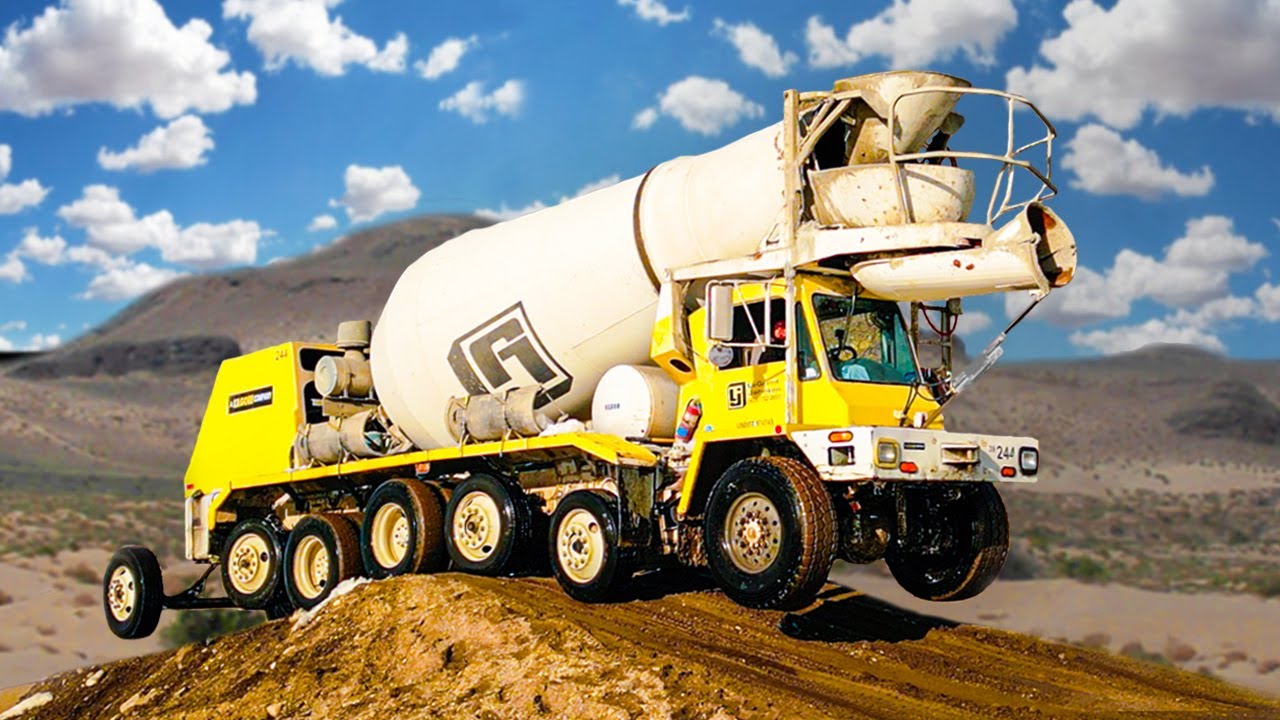 Testing profit potential on concrete mixer truck off-road