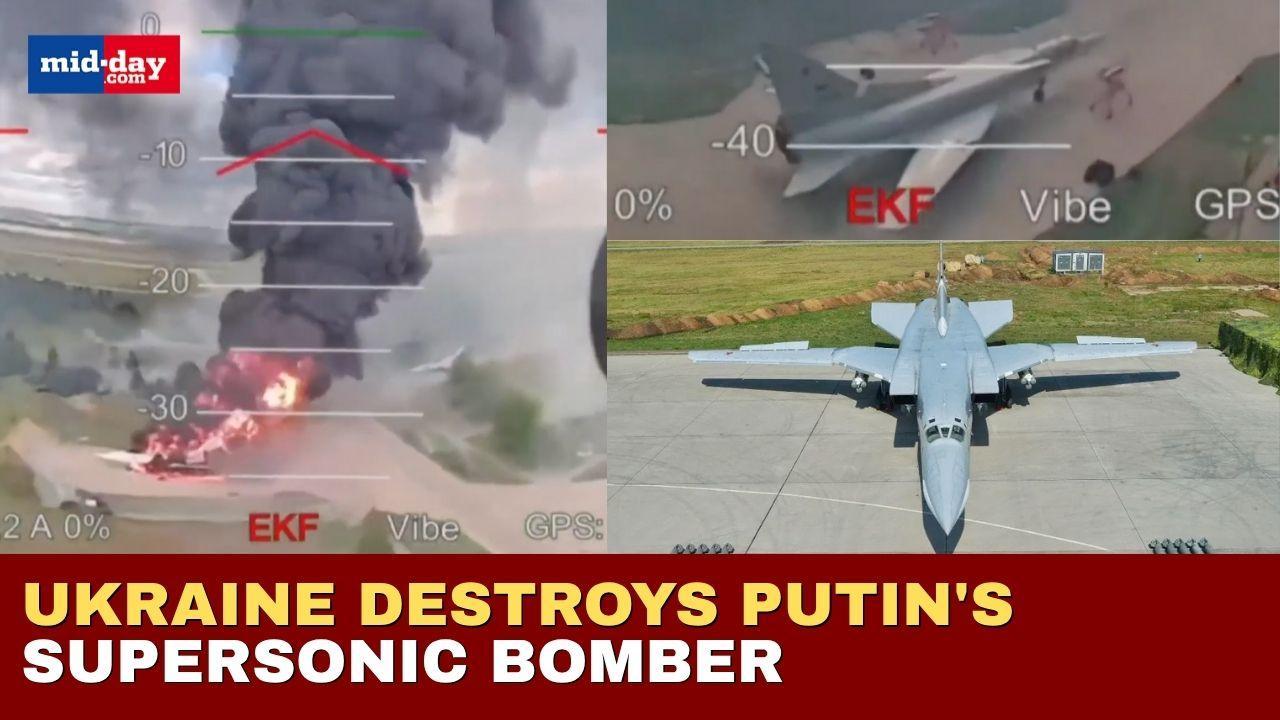 Ukraine Drone Obliterates Putin’s Supersonic Bomber | Tu-22M3 Strike ...