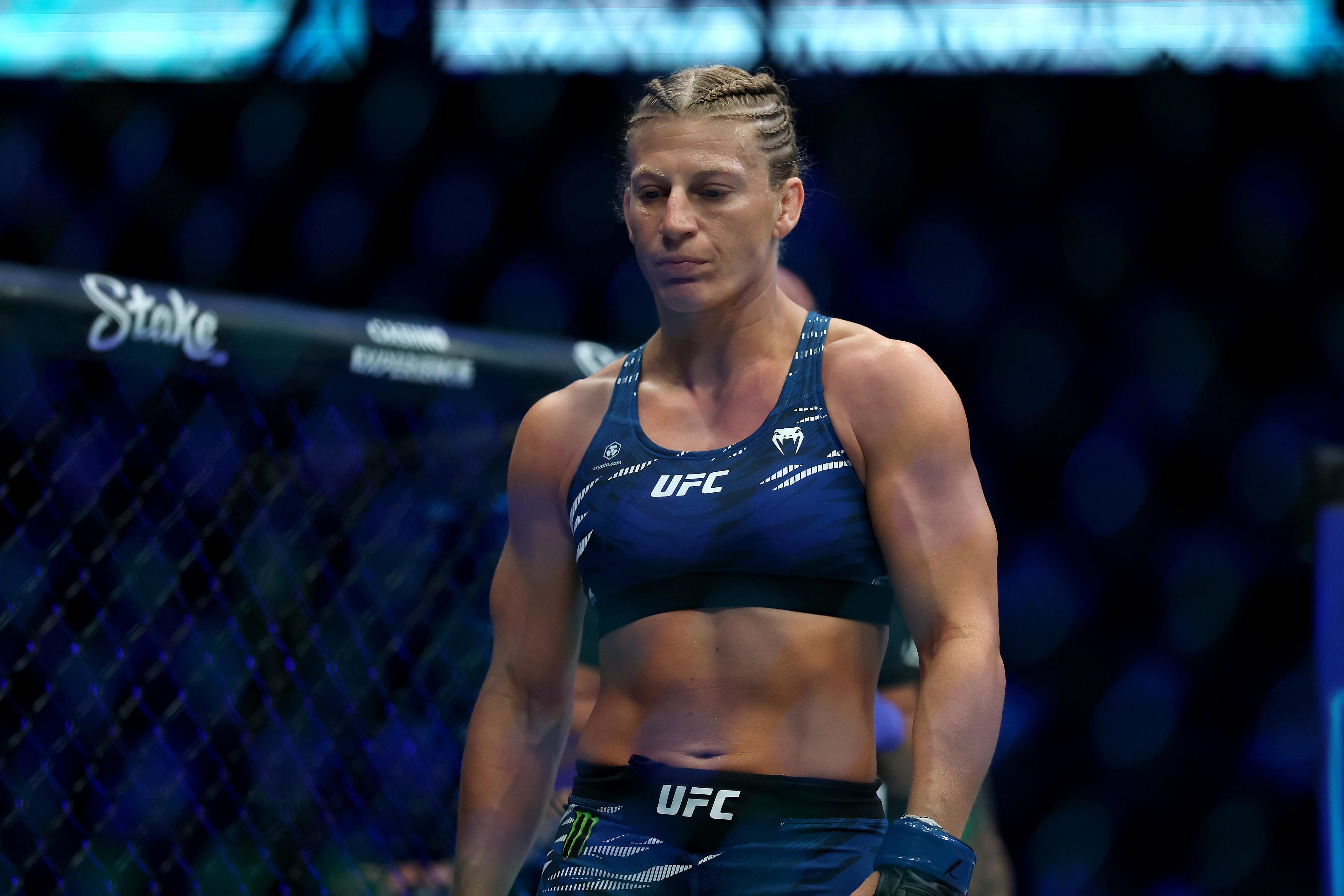 Kayla Harrison reveals neck surgery scar; manager talks return timeline