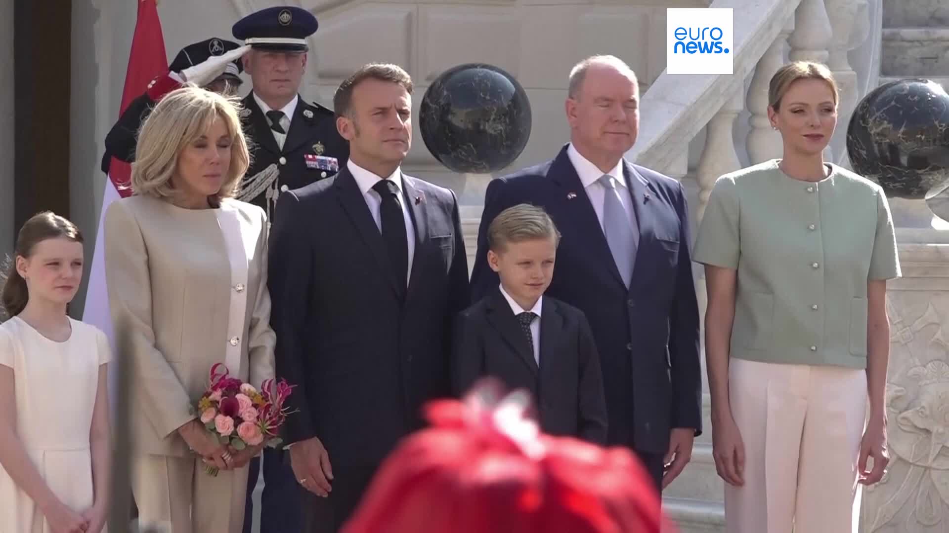 French president Emmanuel Macron welcomed in Monaco for historic state ...