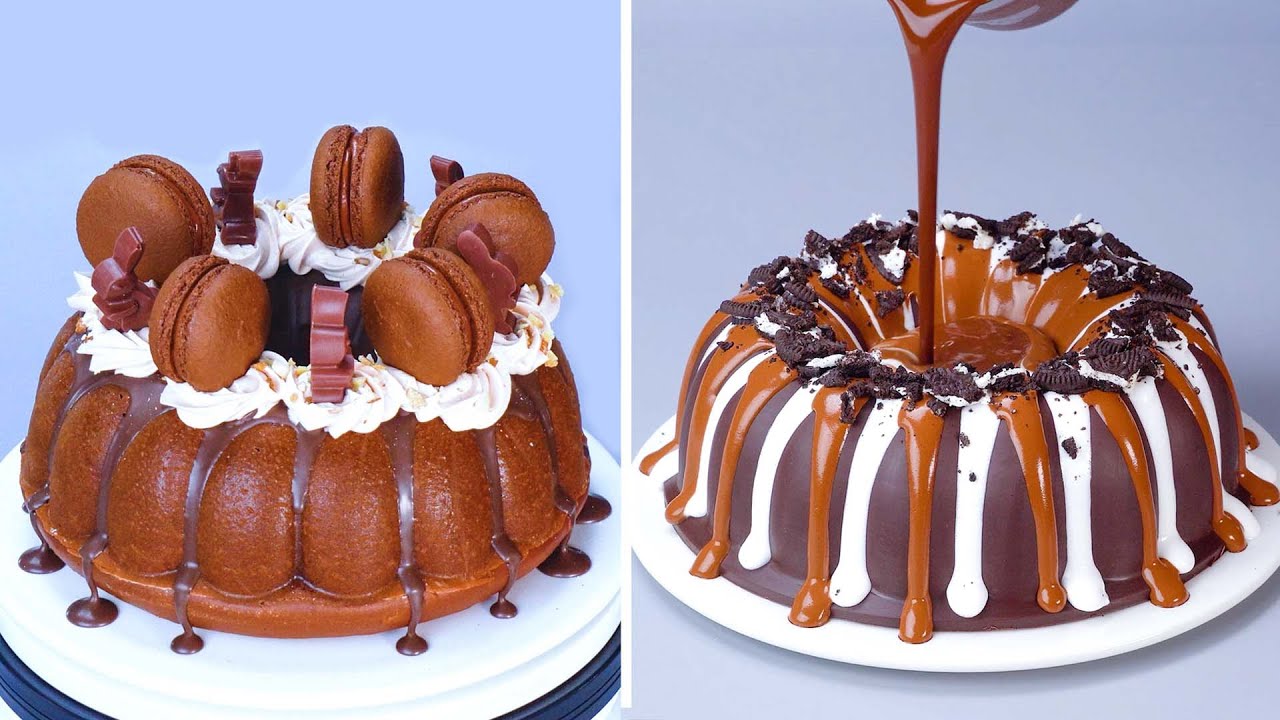🍫 Satisfying Chocolade Bundt Taarten met Macarons & Oreo Topping 🎂 ...