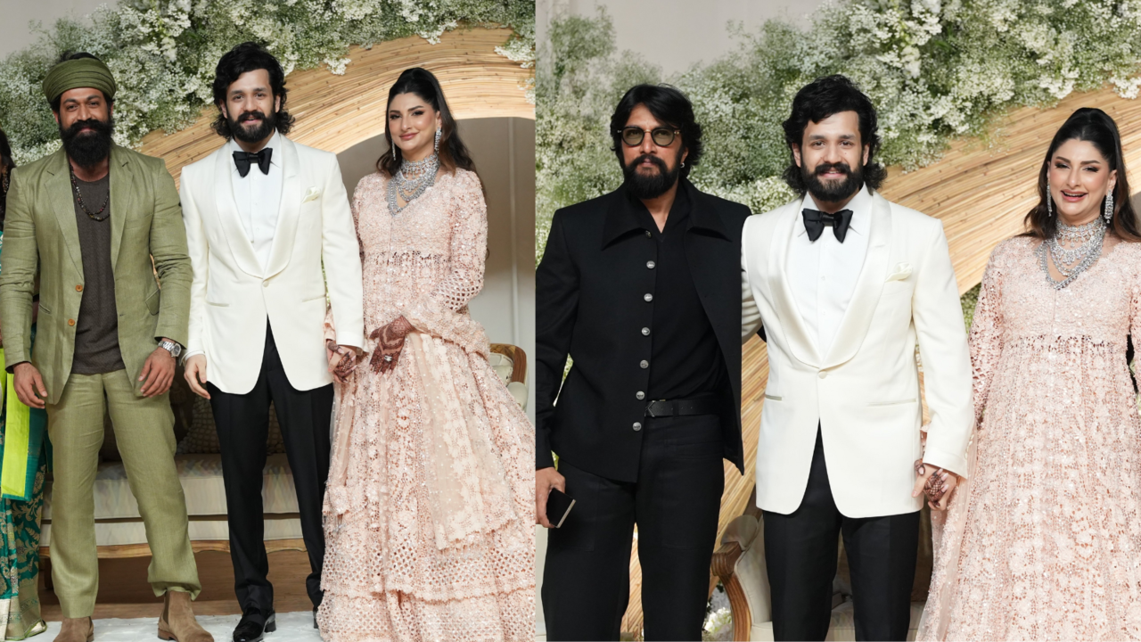 Akhil Akkineni-Zainab Ravdjee Reception: Yash, Nani, Kiccha Sudeep ...
