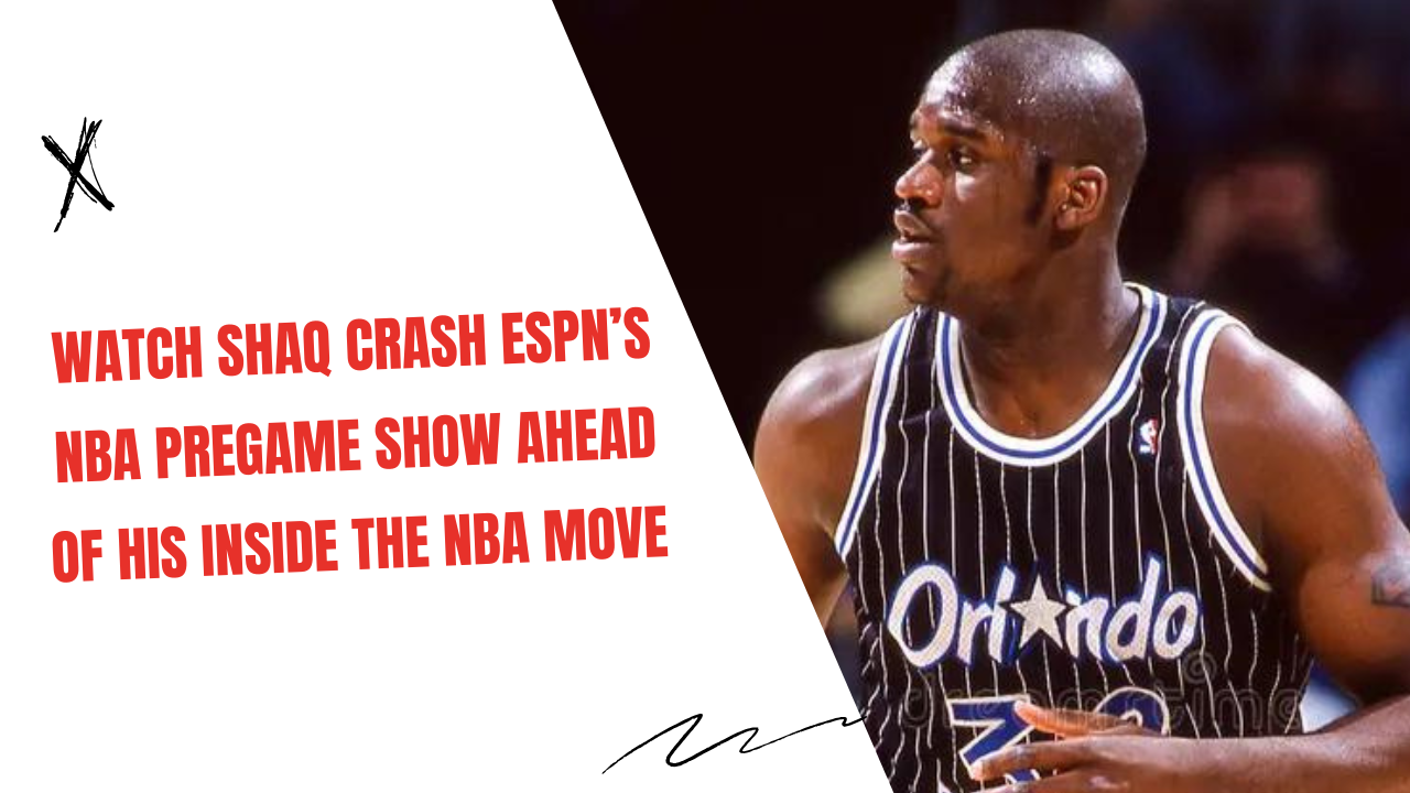 Watch Shaq crash ESPN’s NBA pregame show ahead of his Inside the NBA move