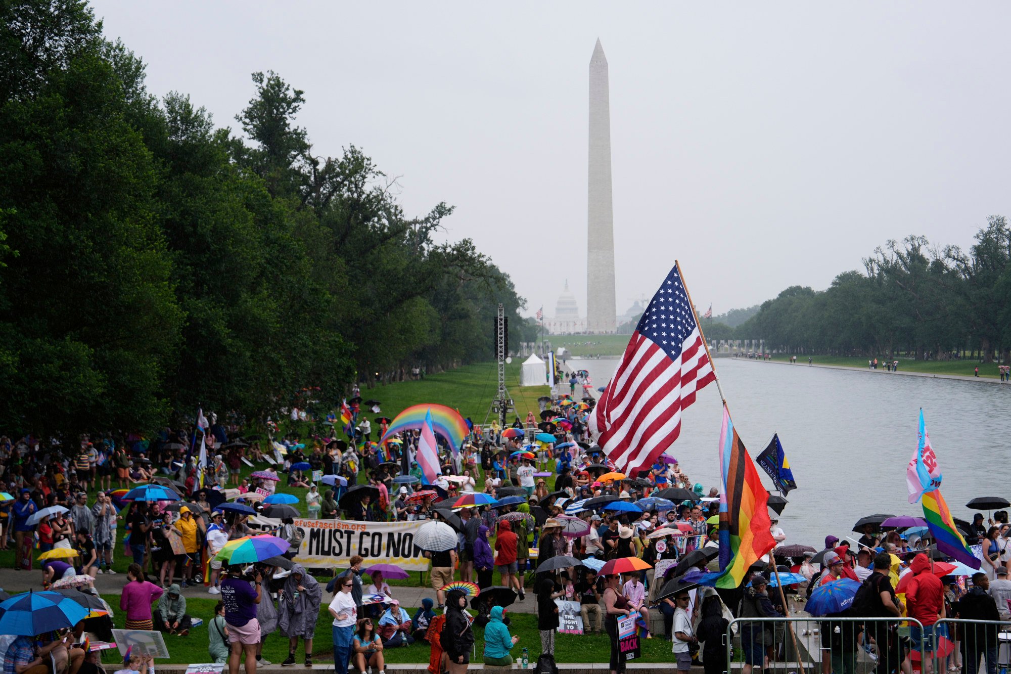 With rage and humour, WorldPride rally takes aim at Trump in Washington