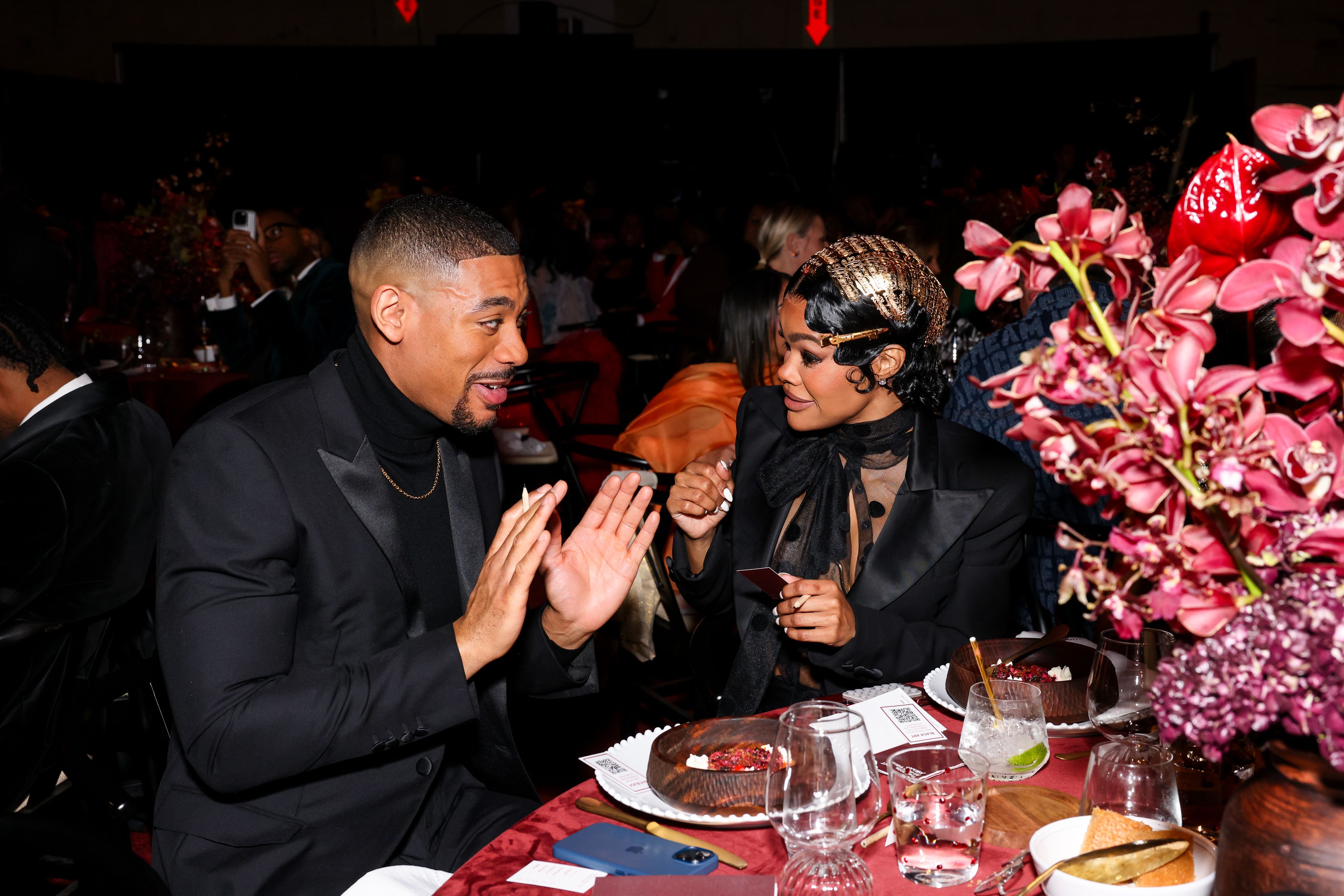 Teyana Taylor and Aaron Pierre confirm romance with a kiss while ...