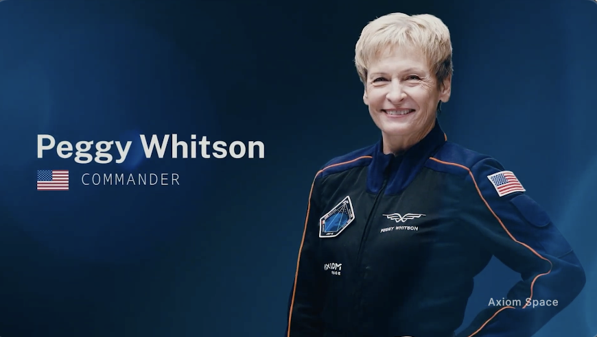 Space Legend Peggy Whitson Returns to Command Axiom 4