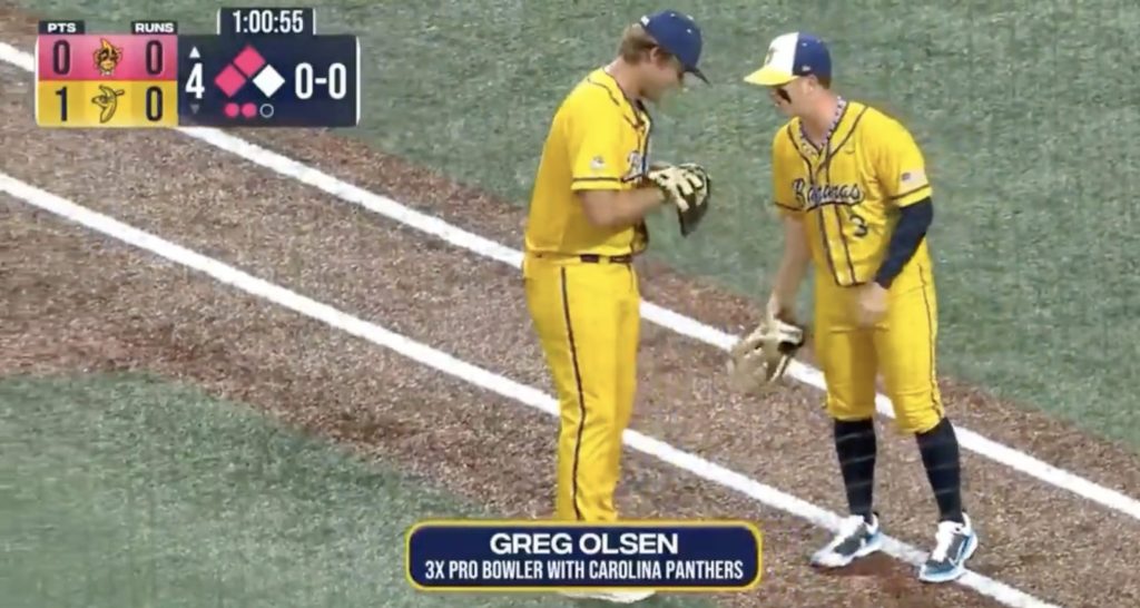 Fox’s Greg Olsen stuns fans with unexpected baseball debut