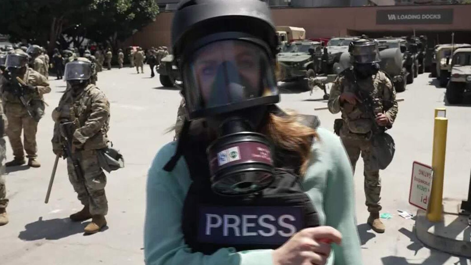 Tear gas and rubber bullets fired at US protesters