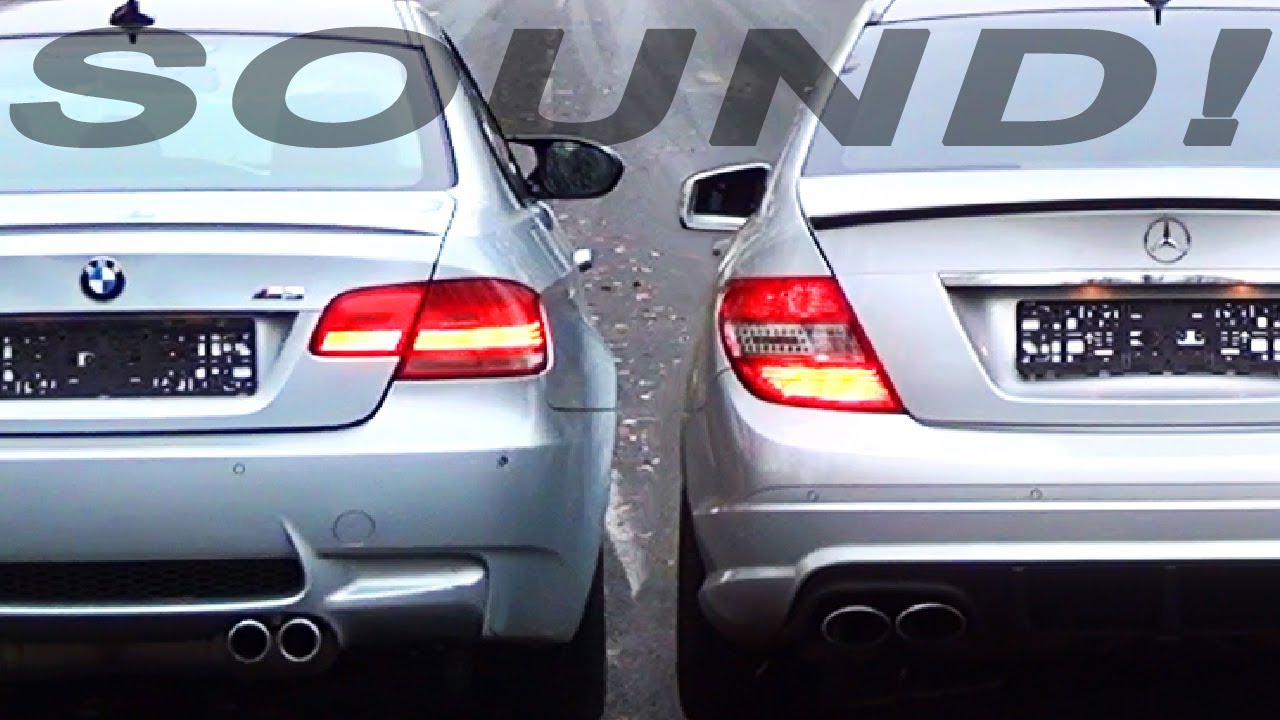 Mercedes C63 AMG vs BMW M3 E92 – V8 Sound & Beschleunigung | Auspuff ...