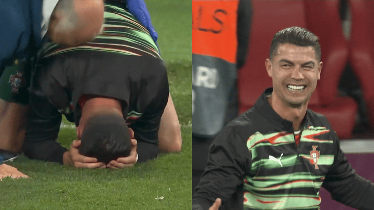 Cristiano Ronaldo Falls On Knees With Tears In Eyes After Portugal Beat ...