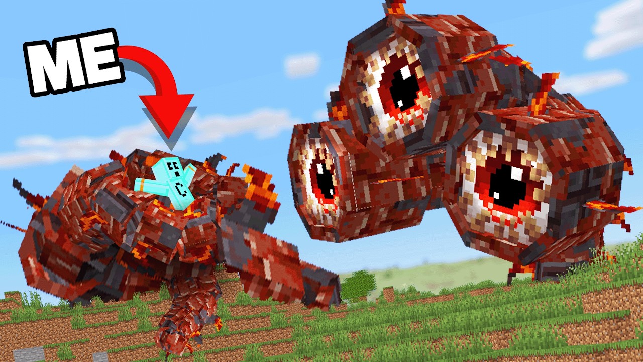 How Massive Can the Mecha Worm Grow in Minecraft Gameplay?