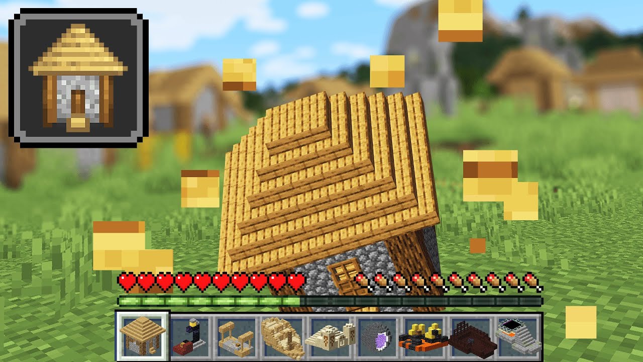 Using a unique ability to eat entire Minecraft world structures