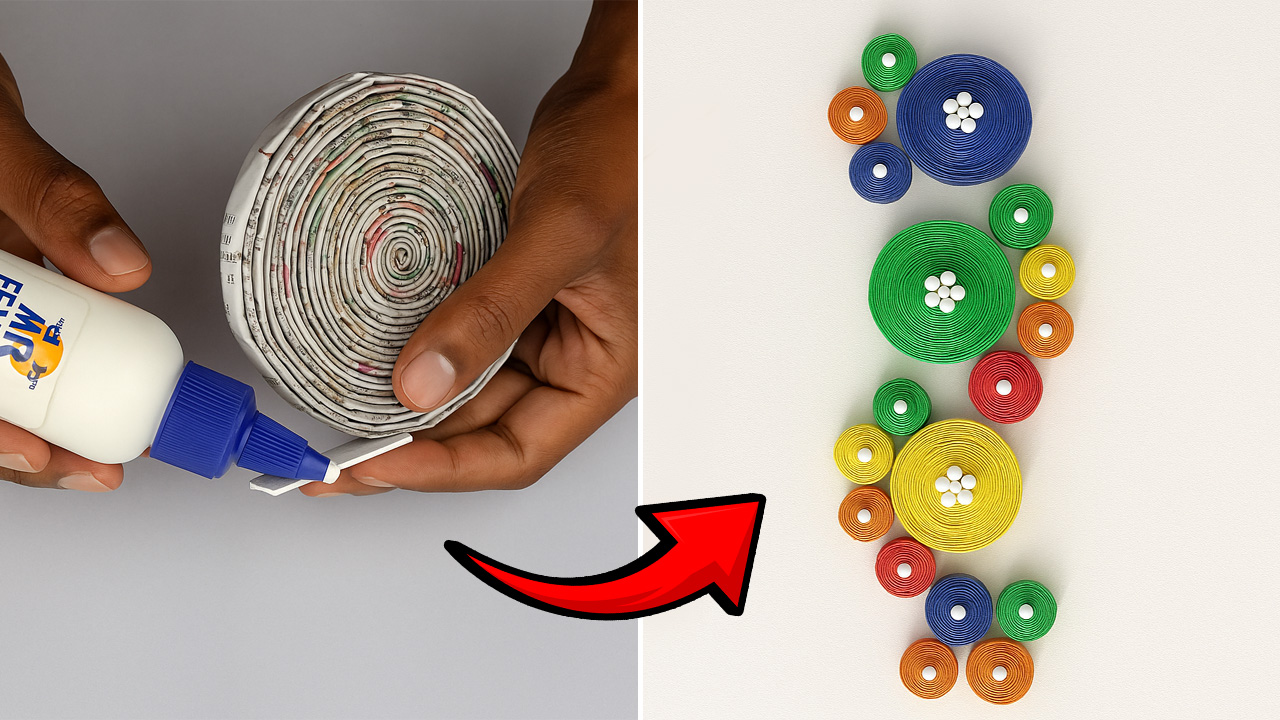 DIY Newspaper Craft Wall Hanging | Best Out of Waste Ideas