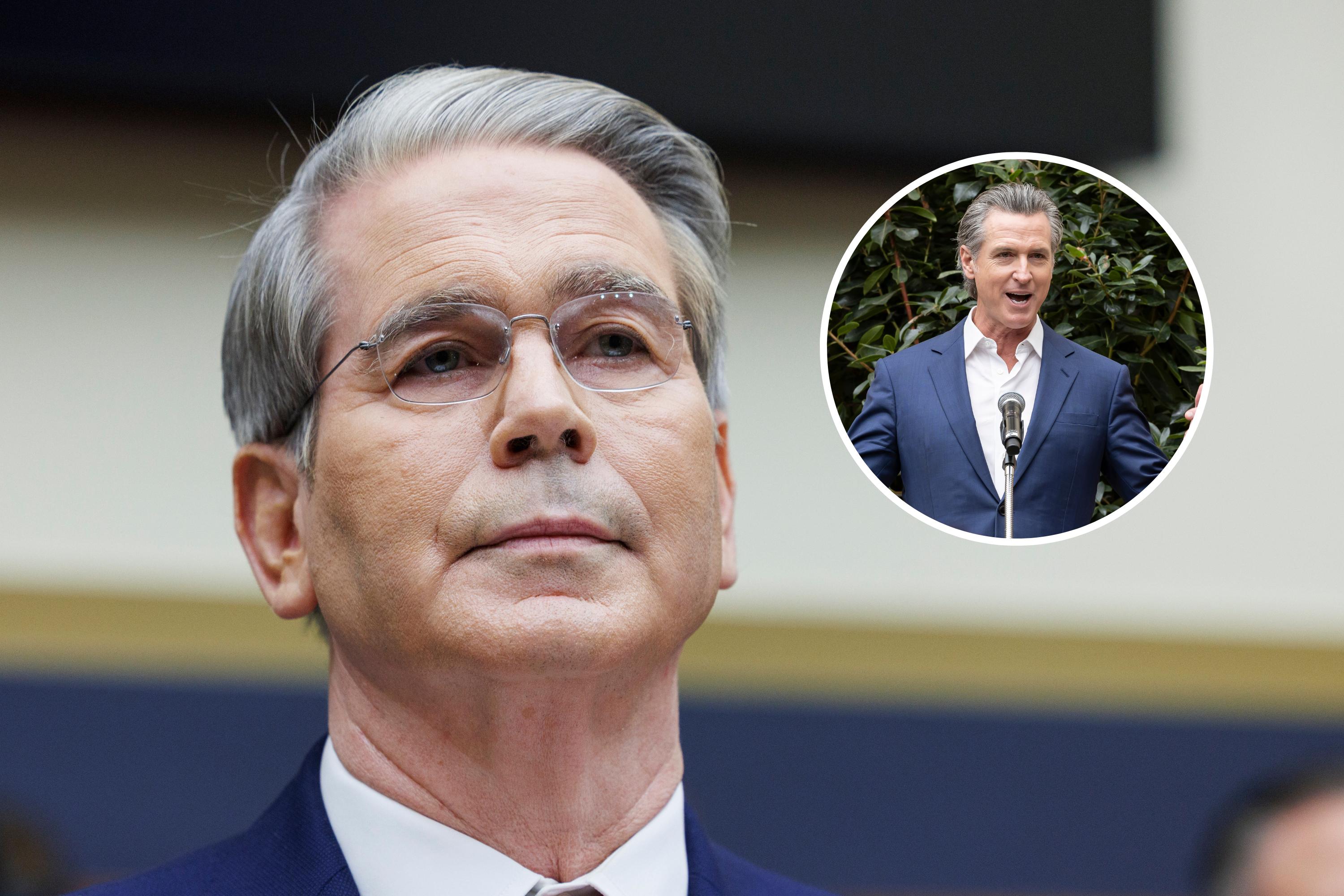 Scott Bessent accuses Gavin Newsom of threatening "tax evasion"