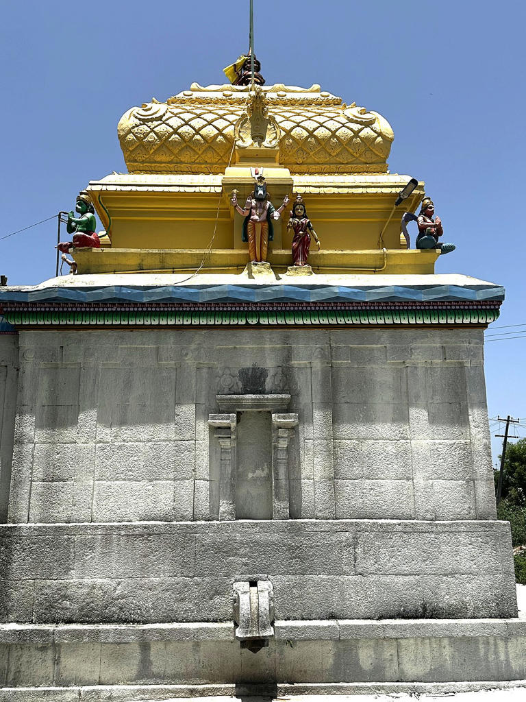 A big image of Rama in a tiny village temple