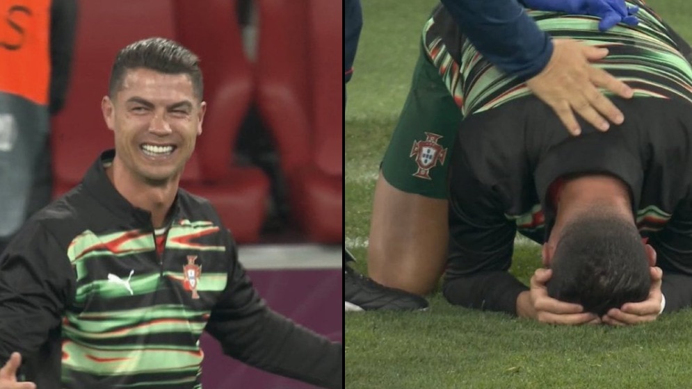 Watch: Cristiano Ronaldo breaks down in tears as Portugal beat Spain in ...