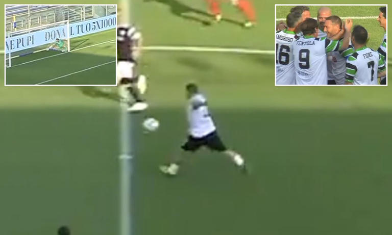 Italy and Roma legend Francesco Totti, 48, rolls back the years as he ...