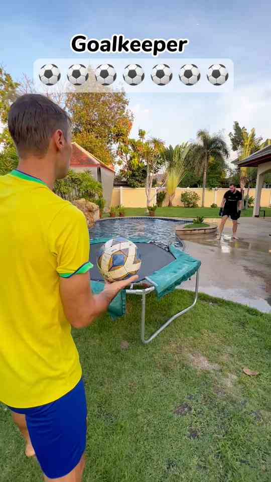 Goalkeeper pool practice captured in satisfying ASMR sounds