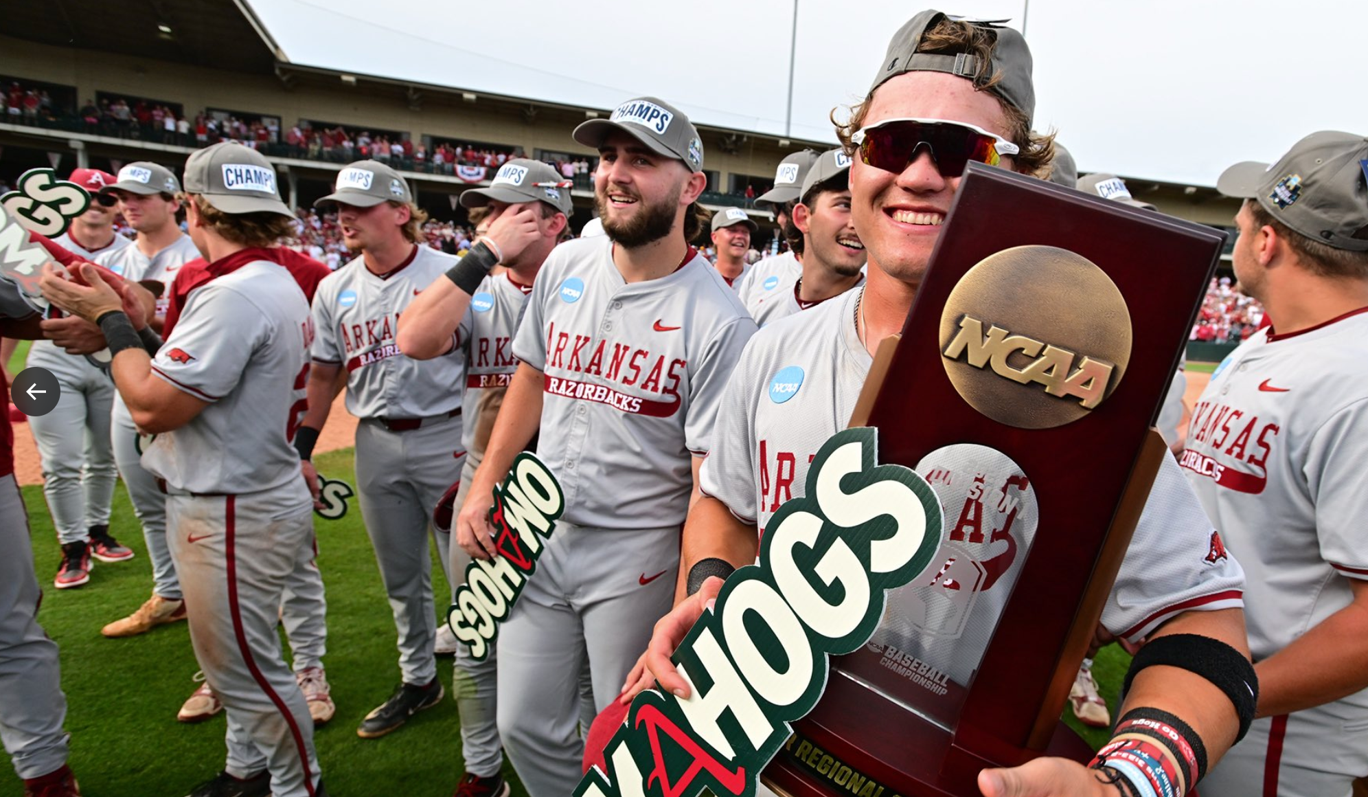 Look: Cam Kozeal returns to high school for Arkansas baseball practice ...