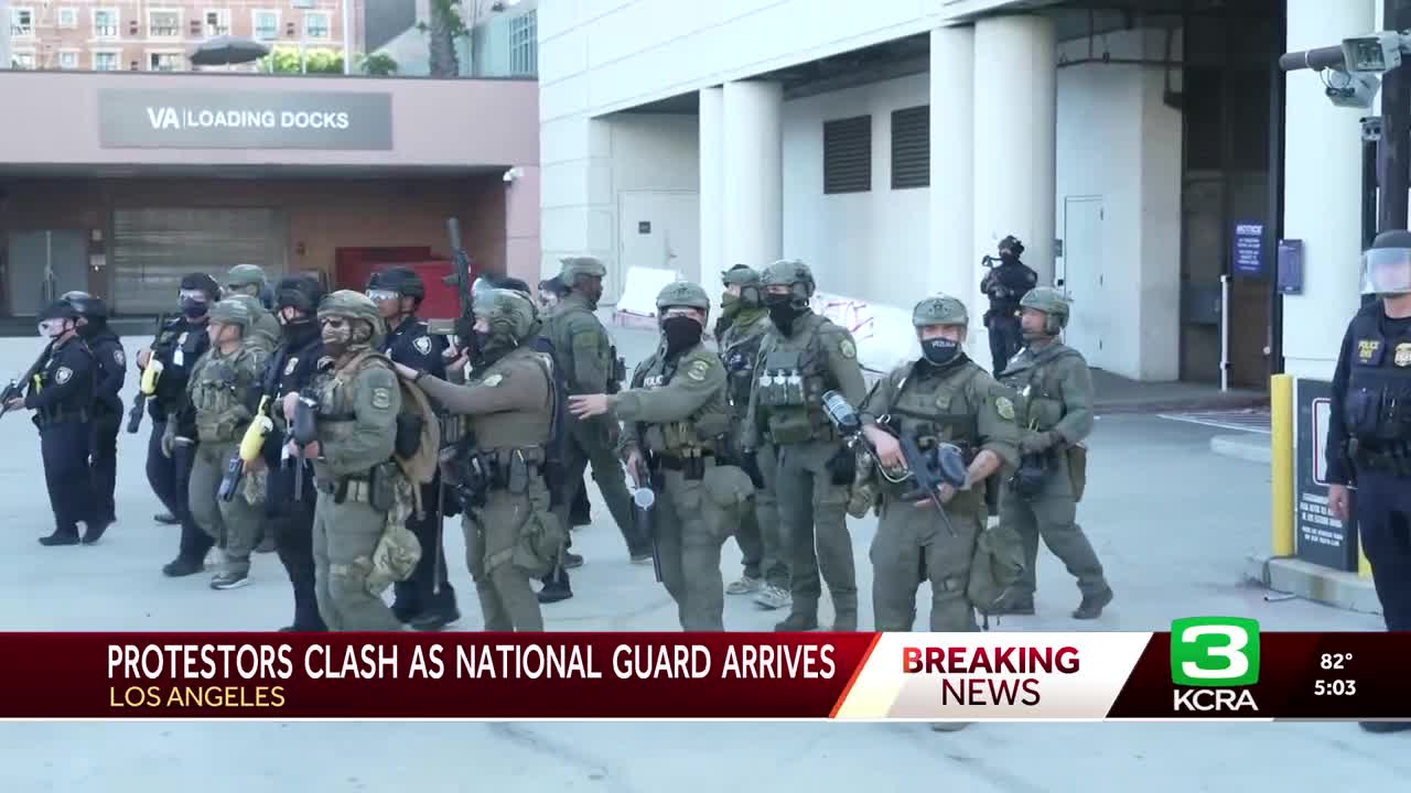 Protesters, National Guard clash amid protests in Paramount
