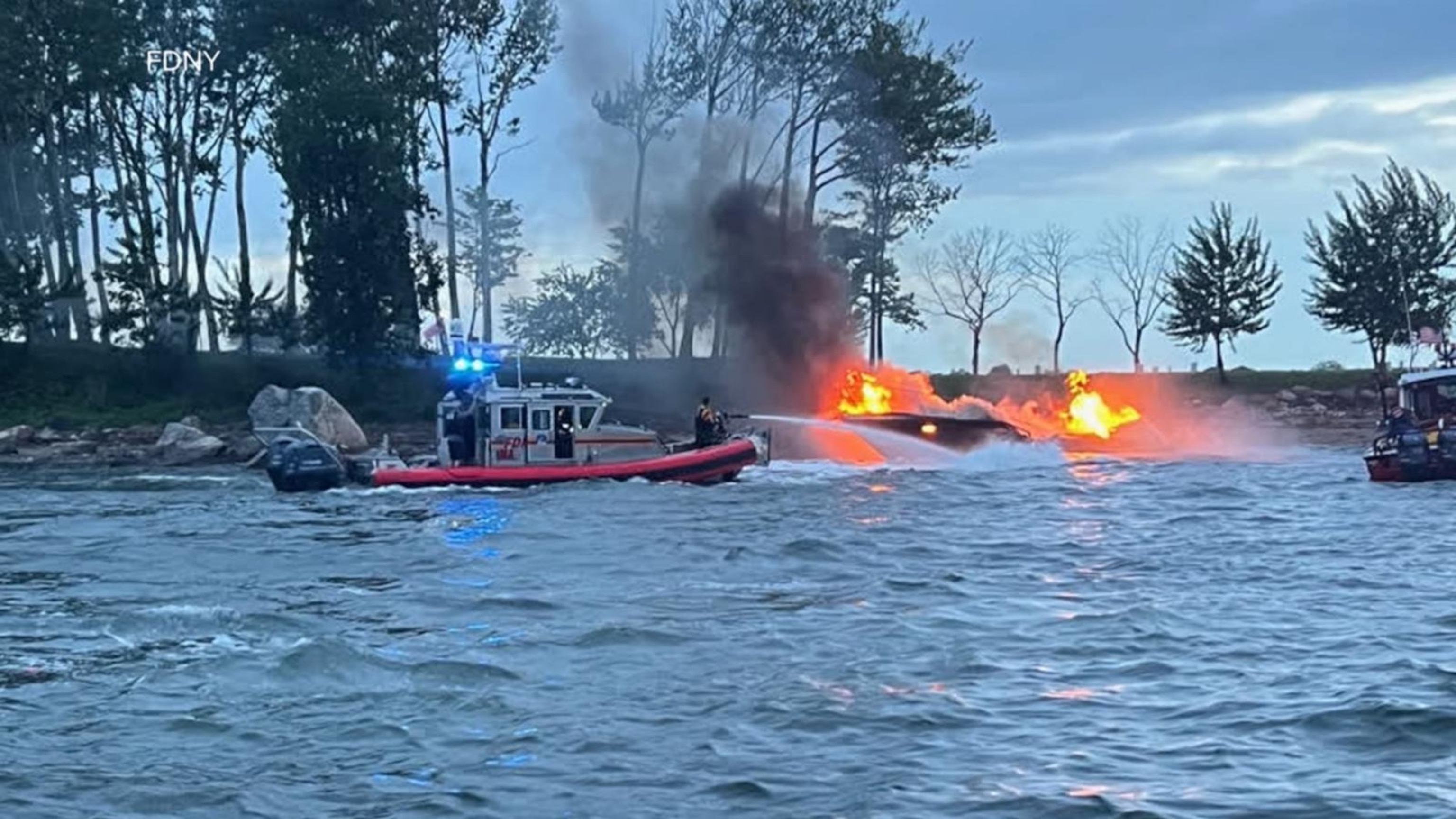 Over 20 rescued after boat catches fire