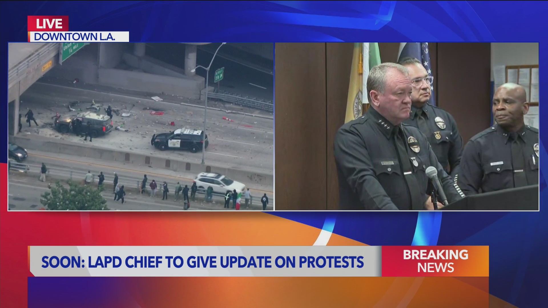 LAPD chief addresses violent protests - full news conference