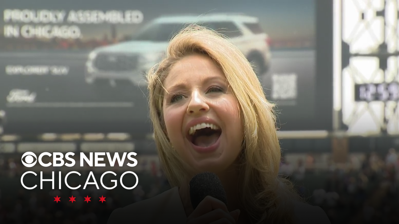CBS News Chicago's Jori Parys sings national anthem at White Sox game
