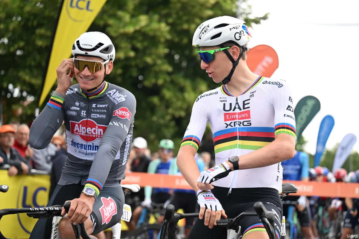 Pogacar en Van der Poel terug op tv in absoluut bomvolle wielerweek