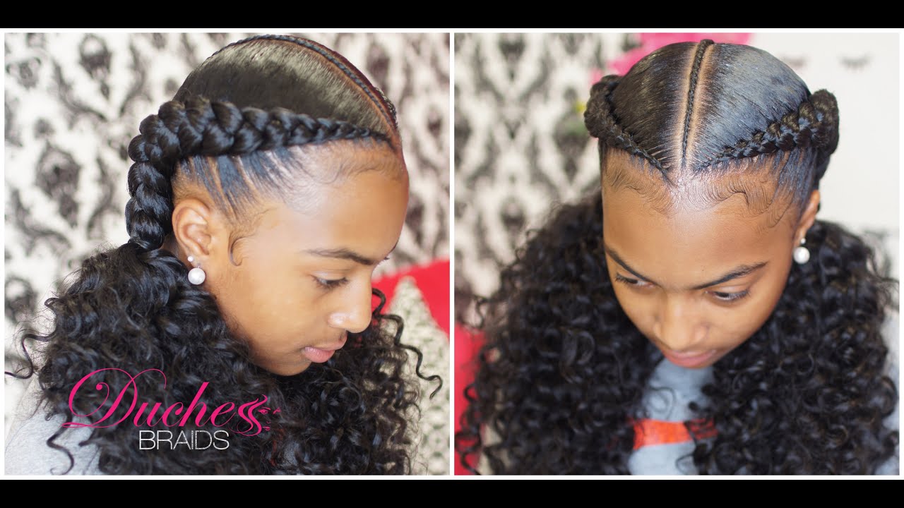 How To: Sleek Two Braids with Curly Ends