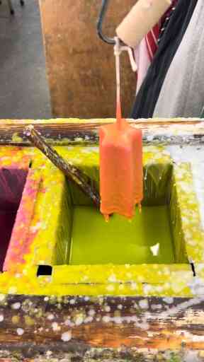 Candle Dipping Process and ASMR Wax Reveal