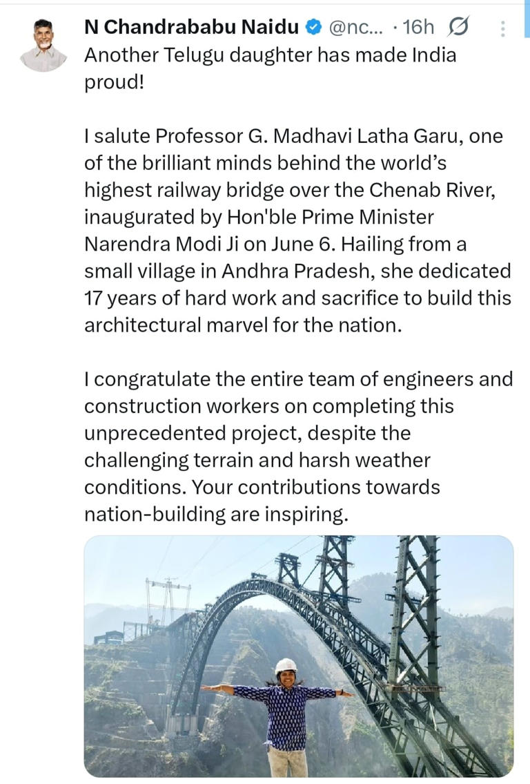 Meet Dr Madhavi Latha, the IISc professor behind world's highest Chenab ...