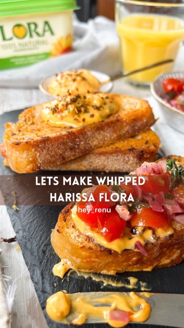 Whipped Garlic Harissa Flora