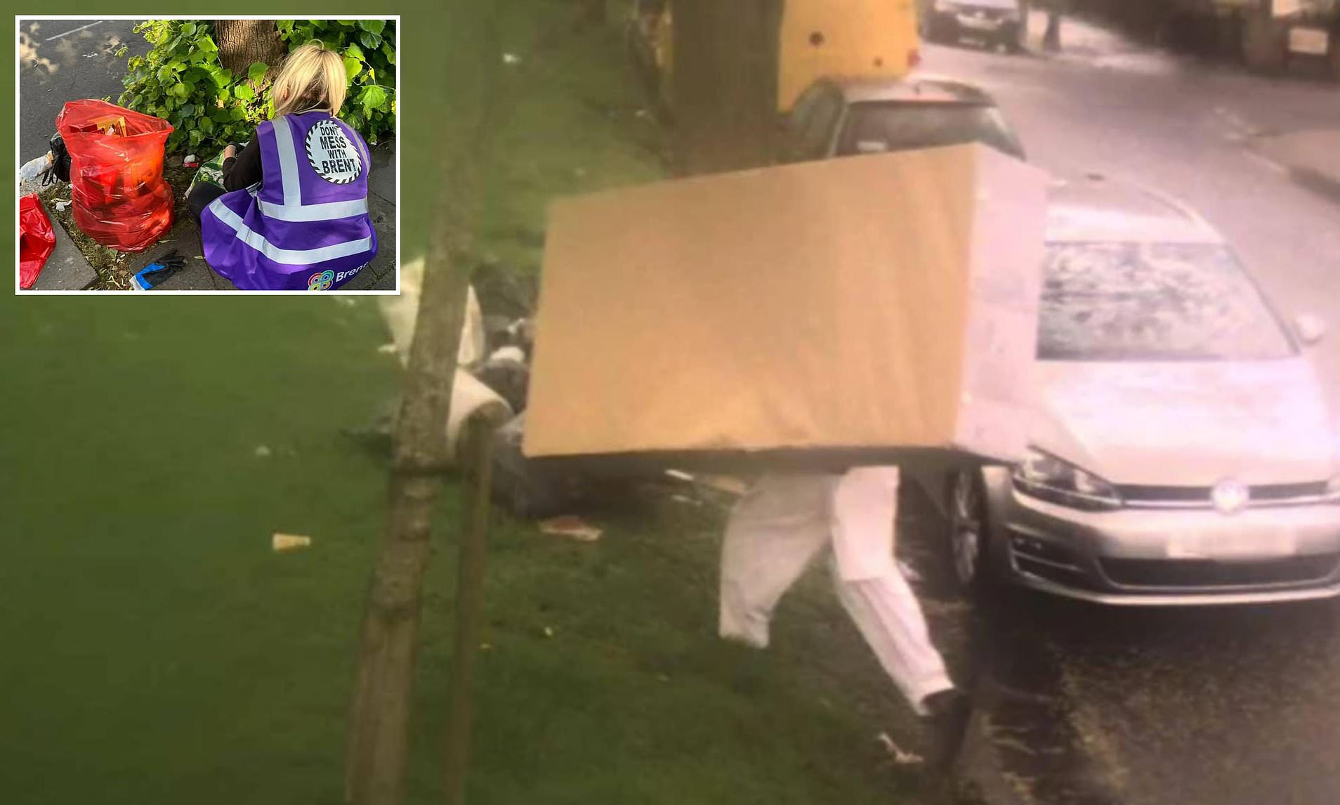 Fly-tipper is fined £4,600 after he was caught on camera dumping a bed ...