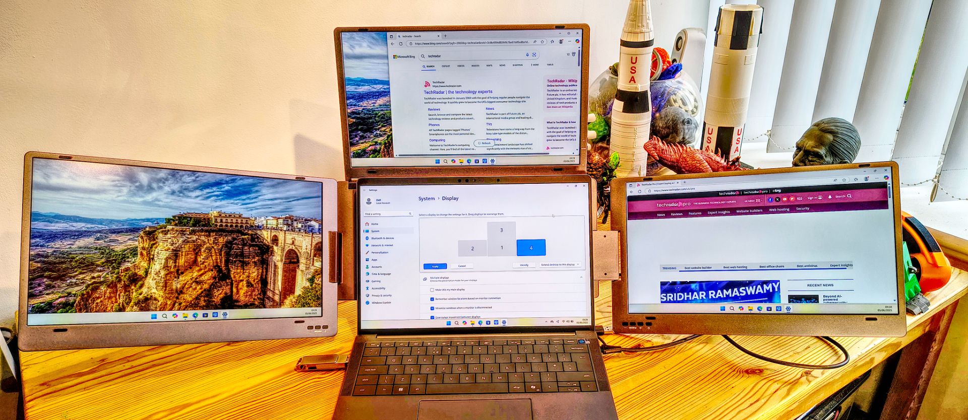 I reviewed the Aura Triple Boost 14 Pro and the three screens made my ...